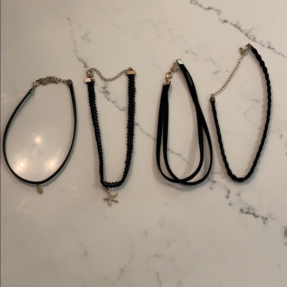 Jewelry | Set Of 4 Chokers | Poshmark